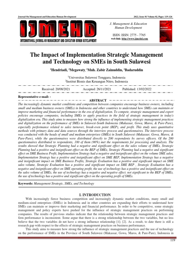 15 +vol +02+hendriadi+119-126 | PDF | Strategic Management | Small And Medium Sized Enterprises