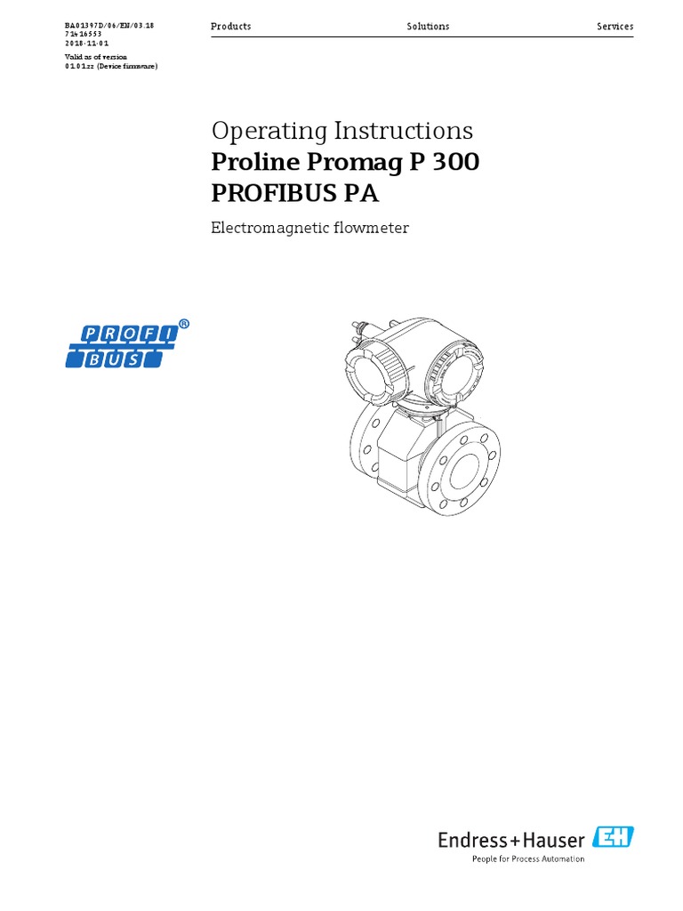 Manual Endress-Hauser Proline Promag P 300 ProfibusPA | PDF | Wireless ...