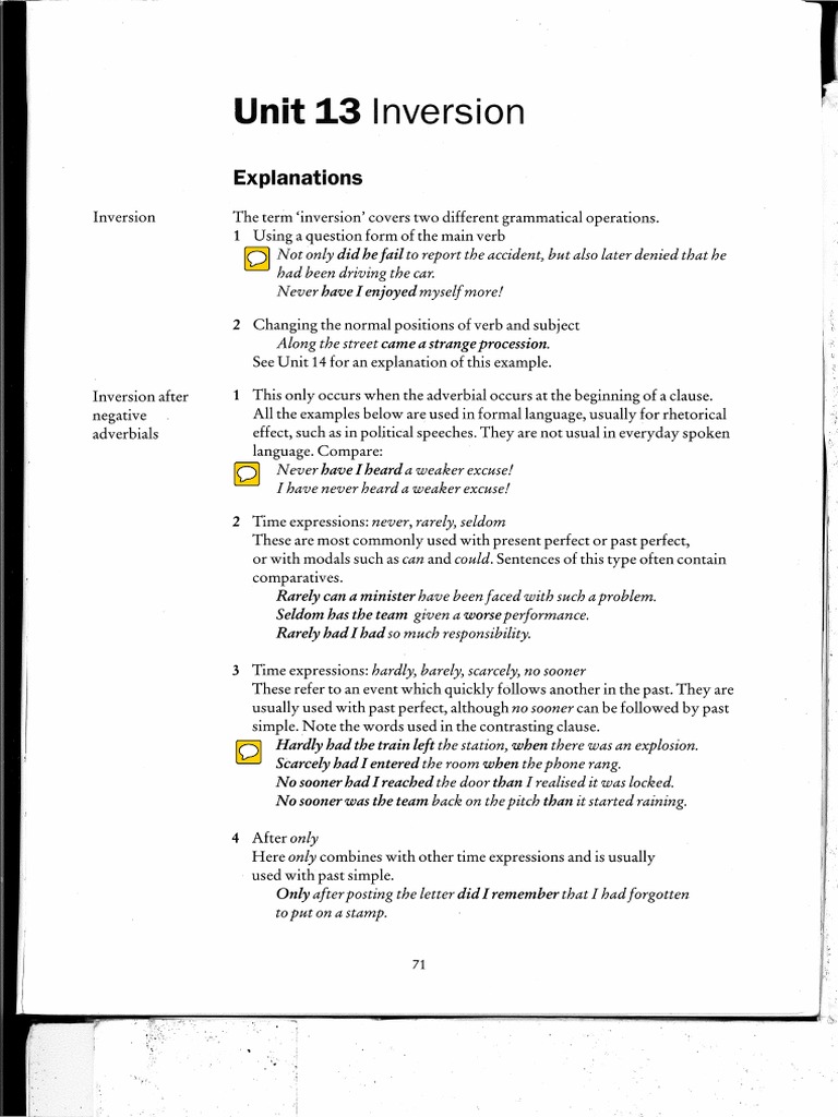 Unit 13 Inversion | PDF