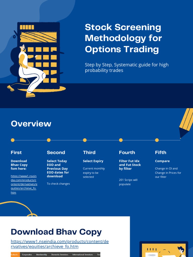 Options Trading: Stock Screening Guide | PDF | Computing | Private Sector