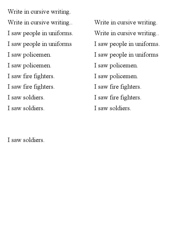 Write in Cursive Writing | PDF | Language Arts & Discipline