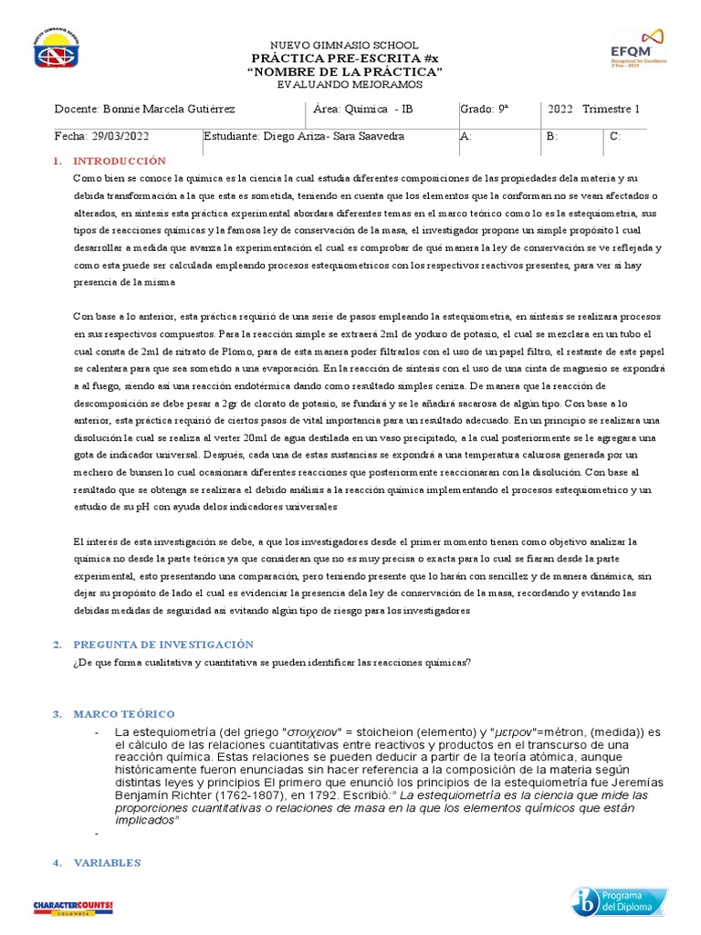 Quimica Sara | PDF | Química | Ciencias fisicas
