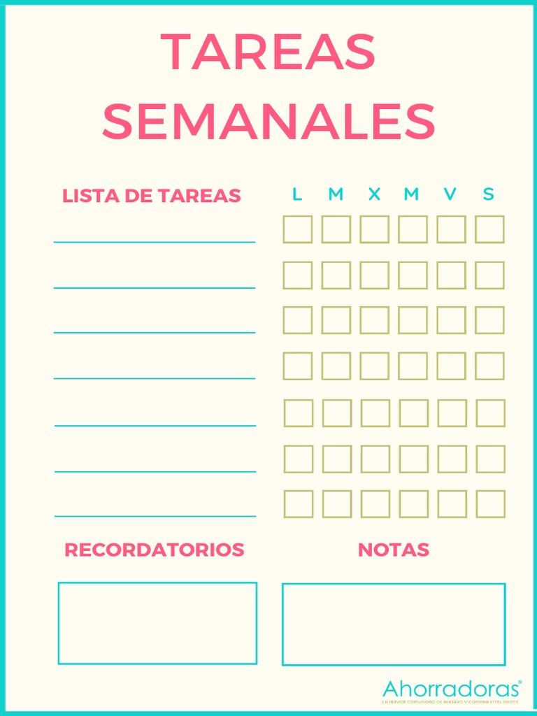 Tareas Semanales | PDF
