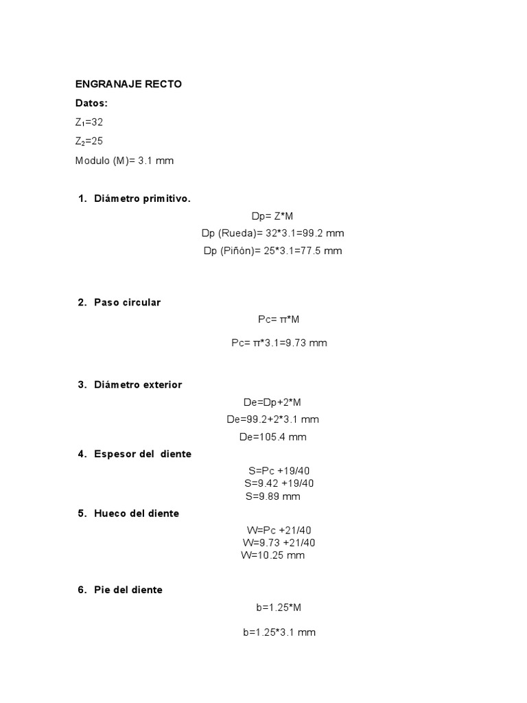 Engranaje Recto 2 | PDF