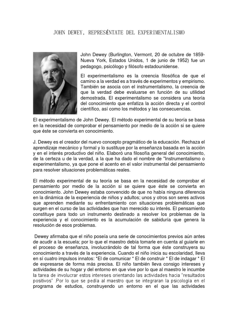 John Dewey Pdf John Dewey Conocimiento 3306