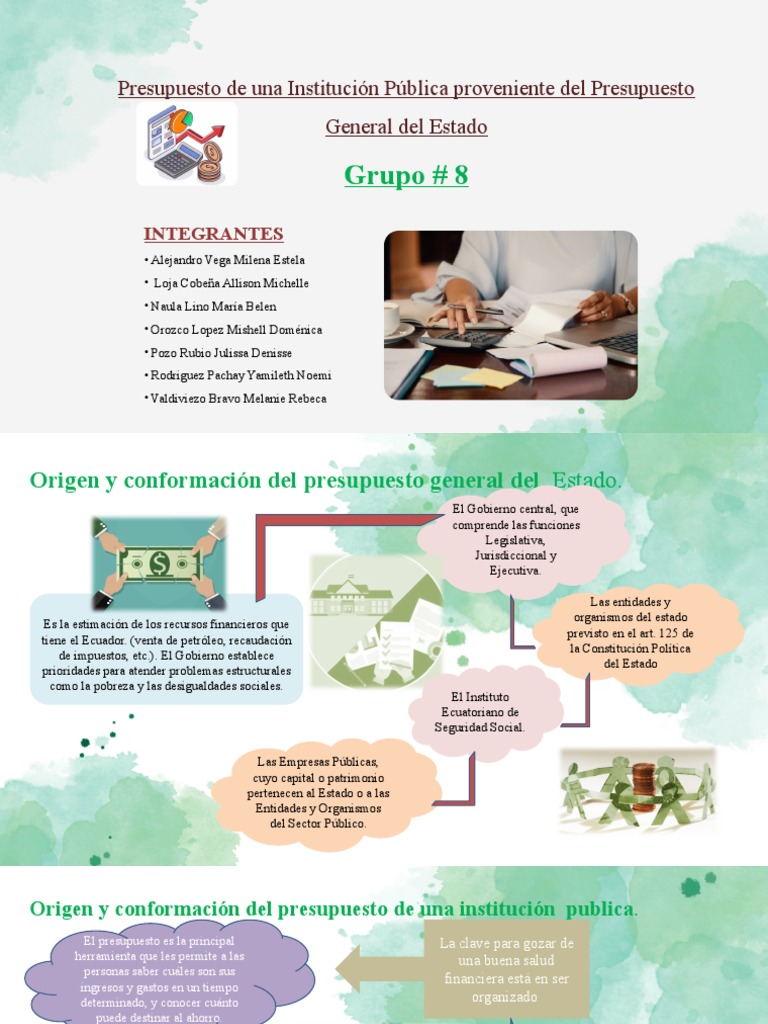 Grupo#8 - Presupuesto de Una Institución Pública-4 | PDF | Presupuesto | Presupuesto del gobierno