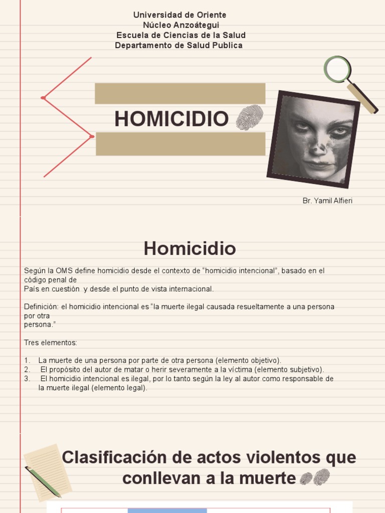 Diapositivas Homicidio y Suicidio | PDF | Homicidio | Suicidio