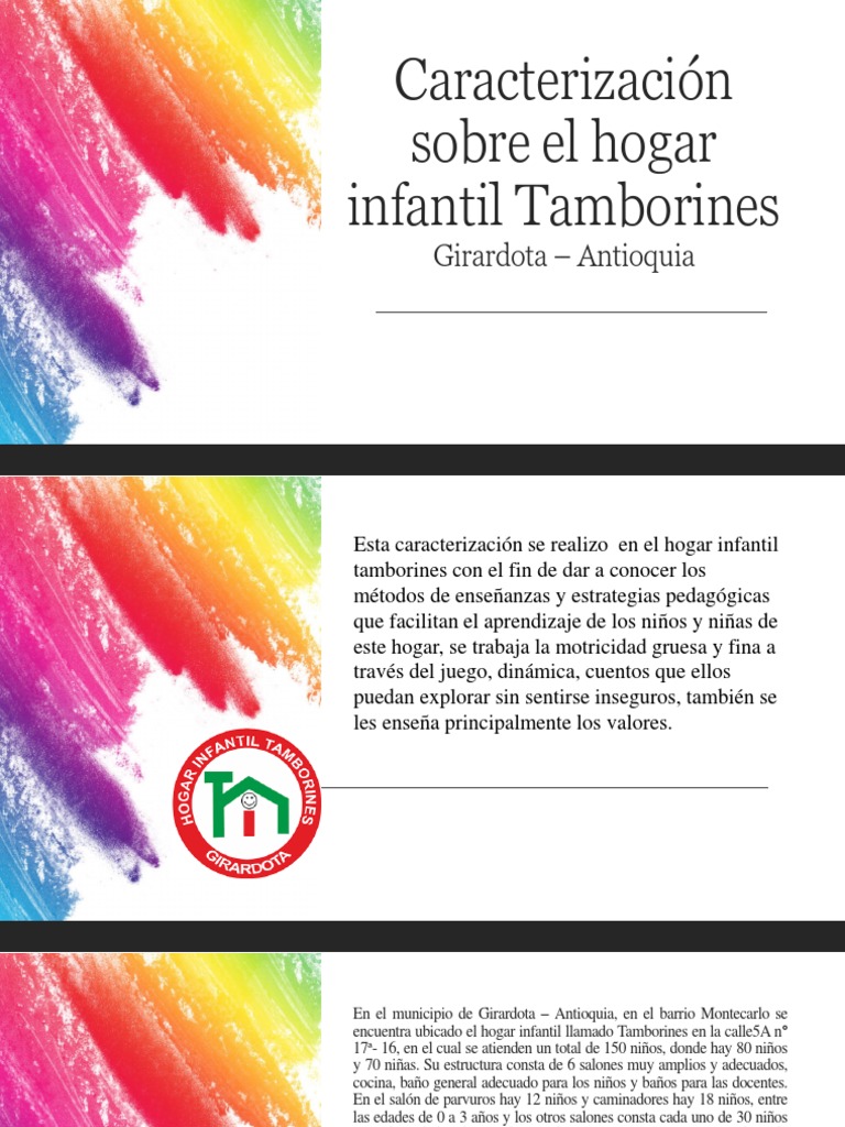 Caracterización del Hogar Infantil Tamborines | PDF | Infancia | Ciencia cognitiva