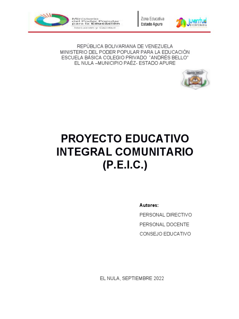 PEIC | PDF | Inclusión (Educación) | Venezuela