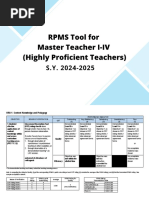 Annex A PMES Tool For Proficient Teachers SY 2024 2025 | PDF | Teachers ...