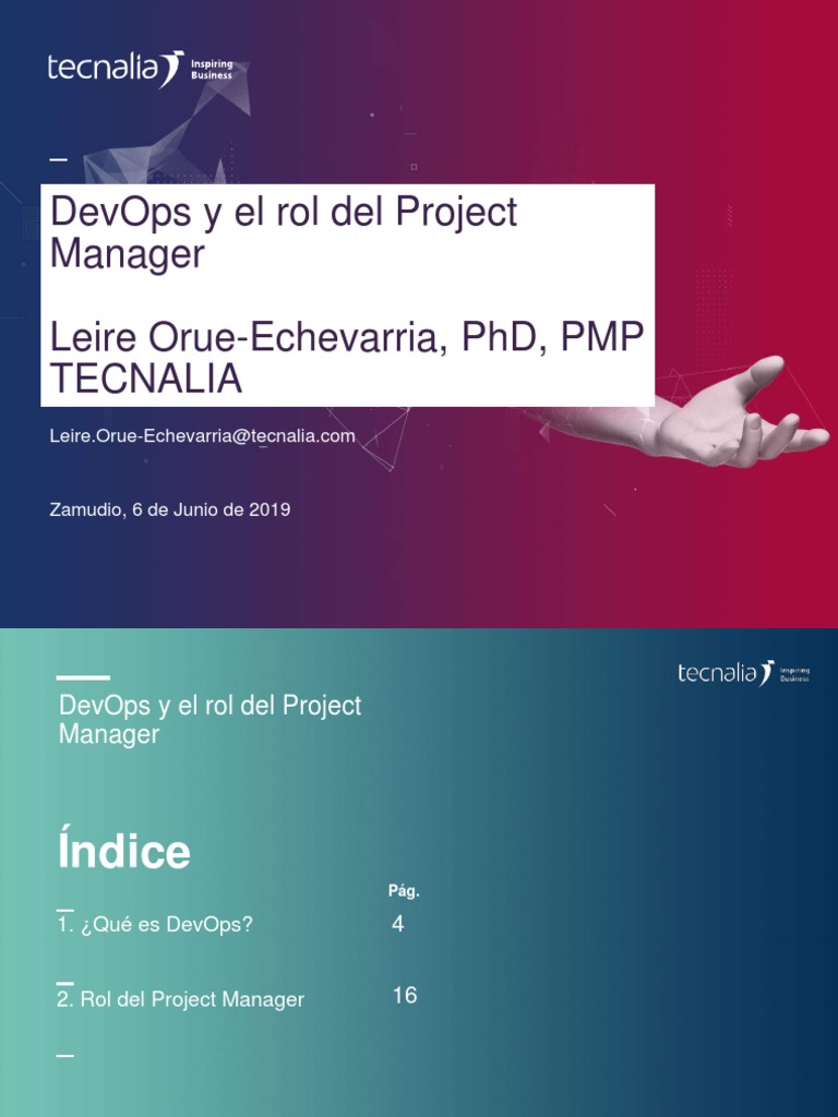 Pub-DevOps y El Rol Del PM | Descargar gratis PDF | Ingeniería Informática | Gestión de ...
