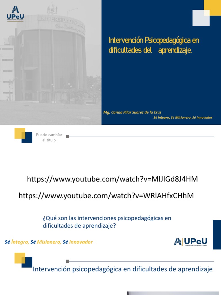 Intervención Psicopedagógica en Dificultades Del Aprendizaje | PDF | Plan de estudios | Aprendizaje