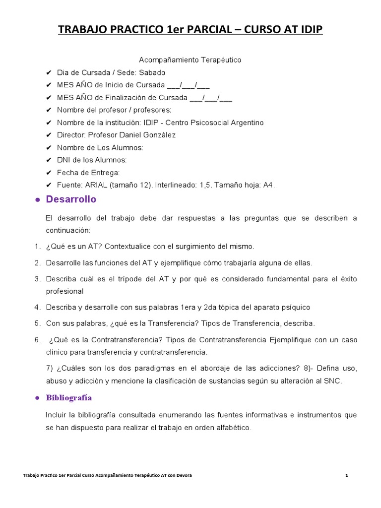 1er Parcial IDIP Sabados 17 A 1830 | PDF | Bibliografía