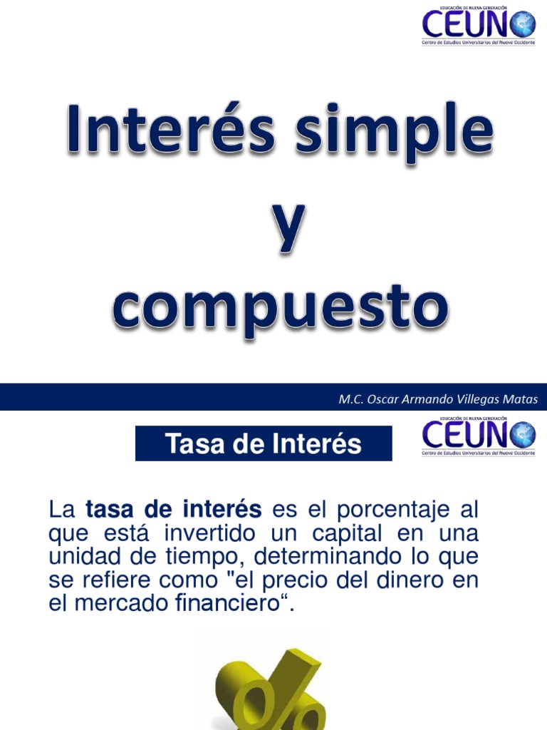 Tasa de Interés: Simple y Compuesto | PDF