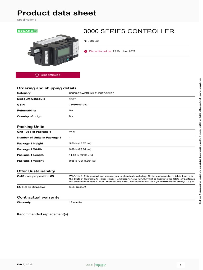 3000 Level G3 Controller - NF3000G3 | PDF
