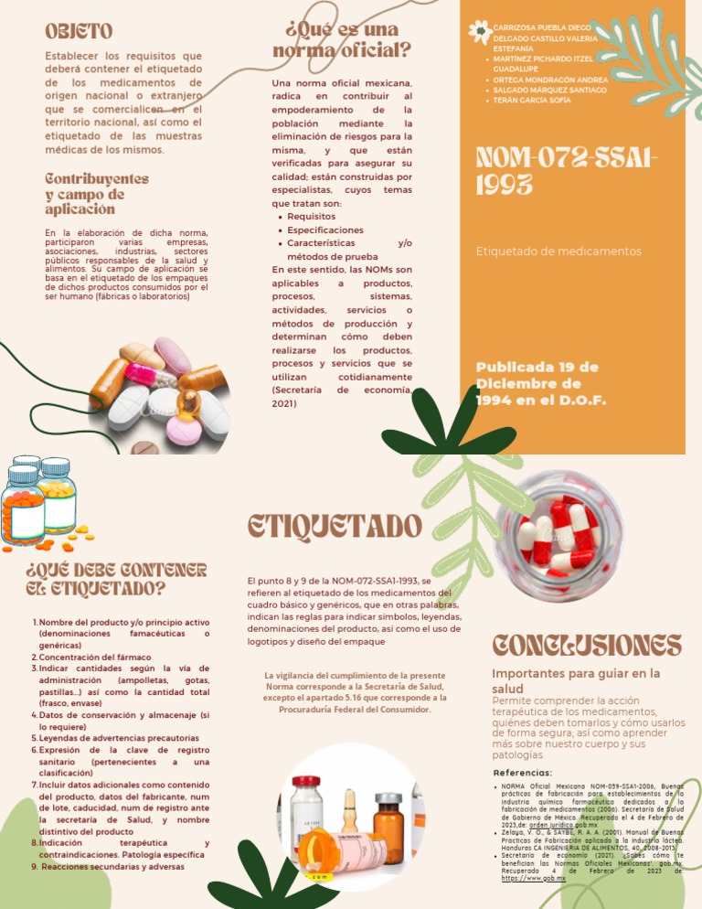 Resumen NOM-072-SSA1-1993 | PDF | Medicamentos con receta | México