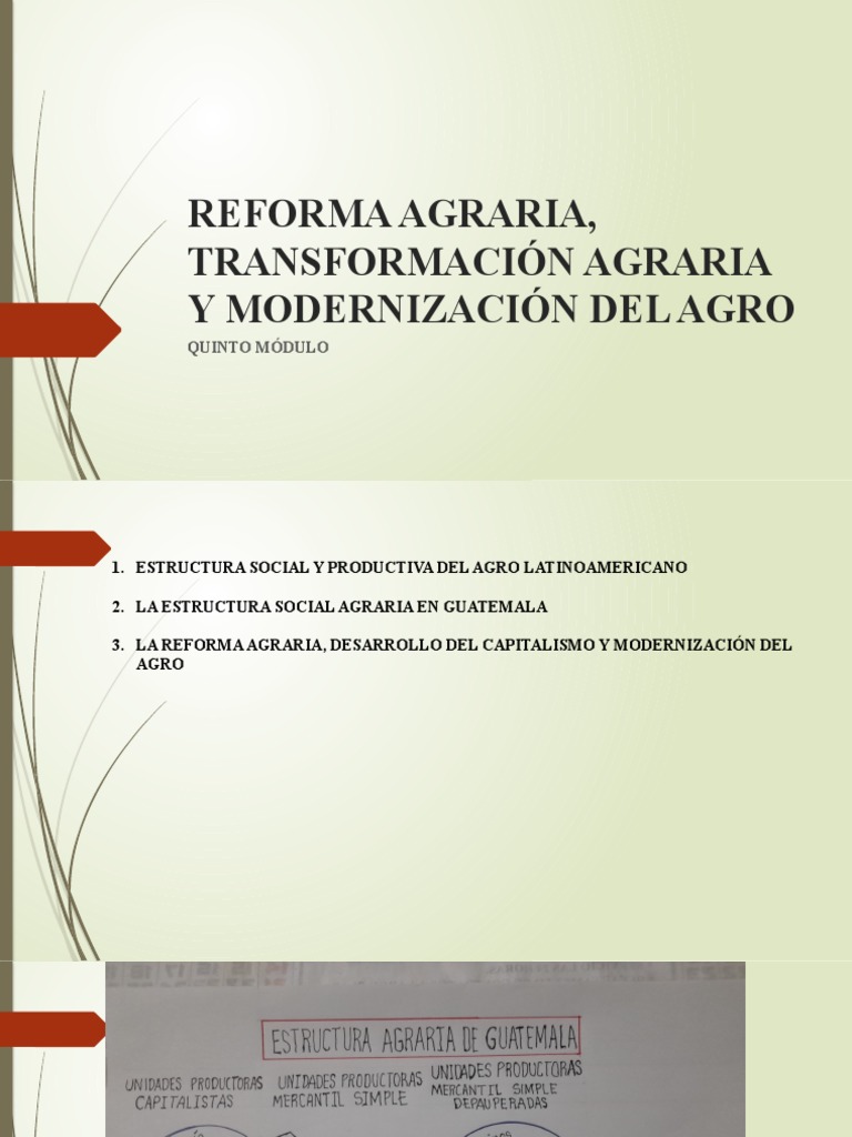 Reforma Agraria y Estructura Agraria en Guatemala | PDF | Agricultura ...