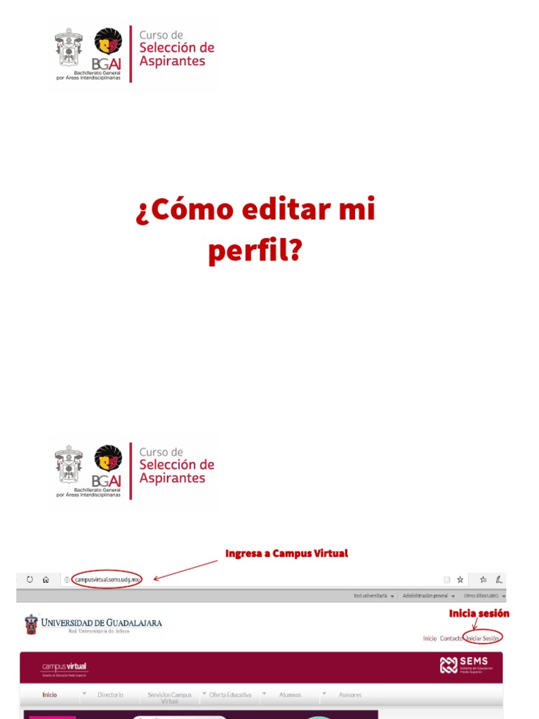 Tutorial "Cómo Editar Mi Perfil" | PDF