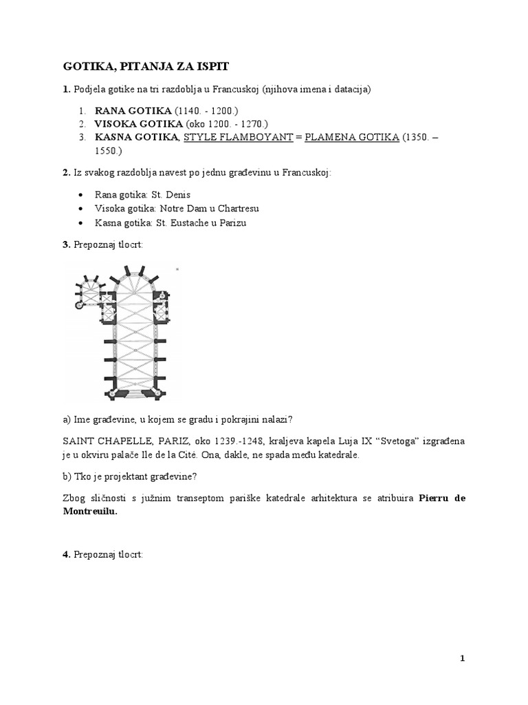 Ispit - Gotika, Skripta | PDF