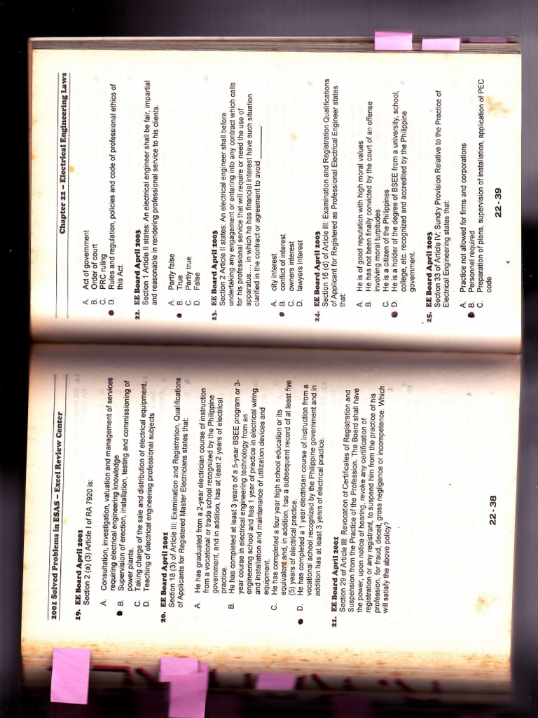 IMG - 0114 ESAS 2001 Solved Problem Objectives 21-39 | PDF