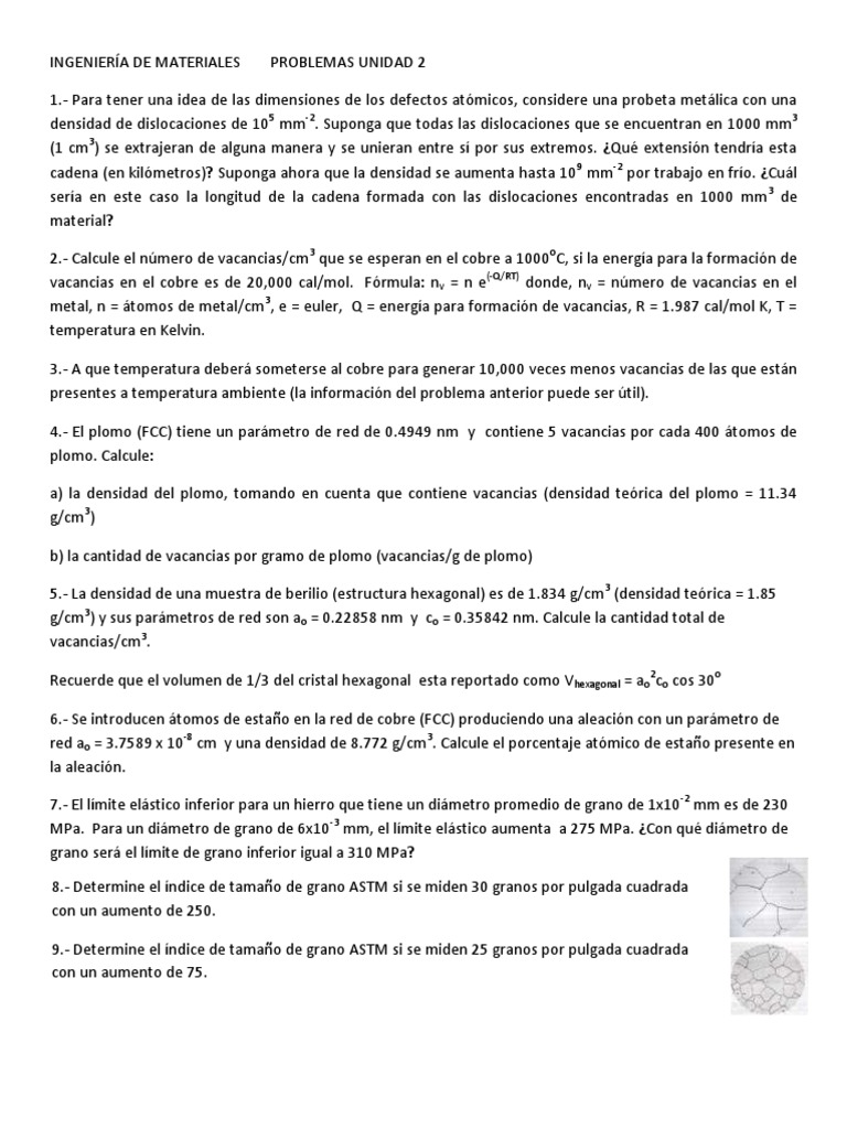 Problemas Unidad 2 Ing de Mat | PDF