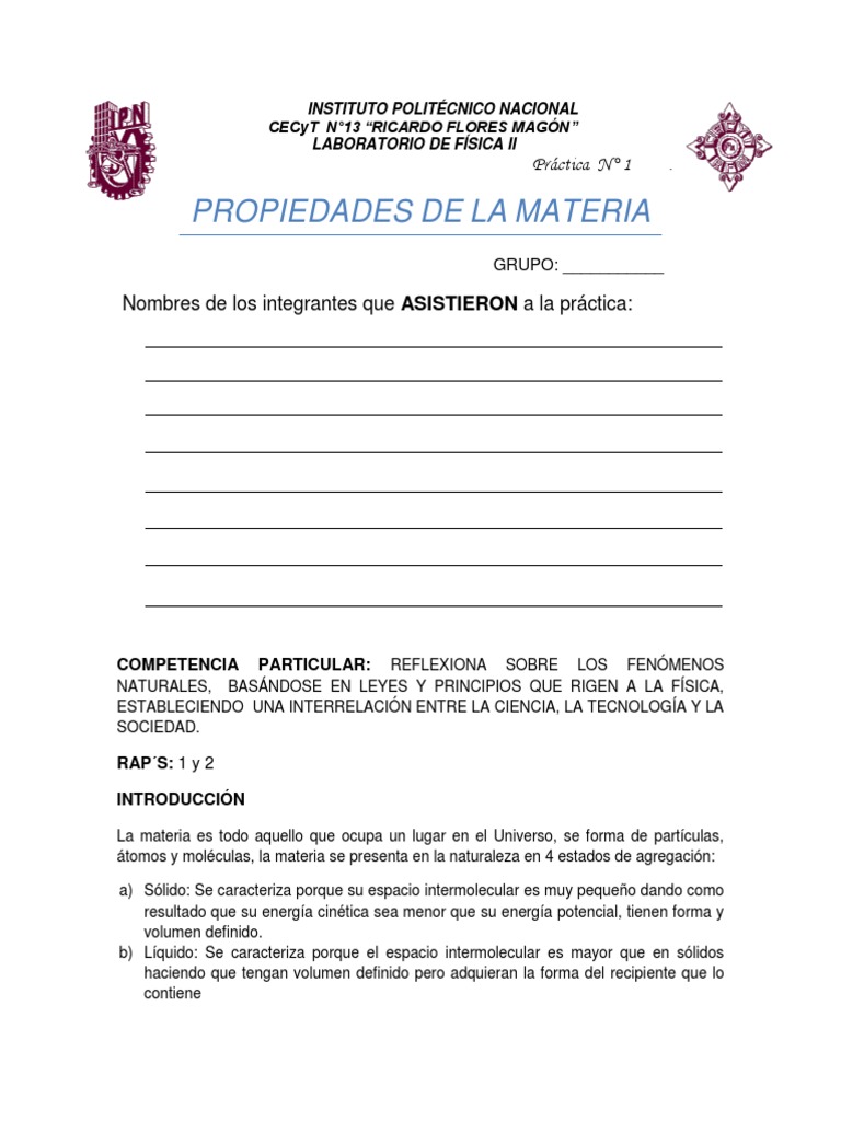 Propiedades de la Materia en Física II | PDF | Importar | Gases
