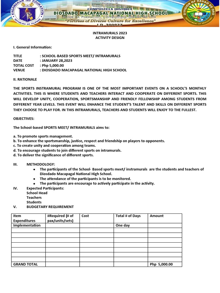 Intramurals 2023 | PDF