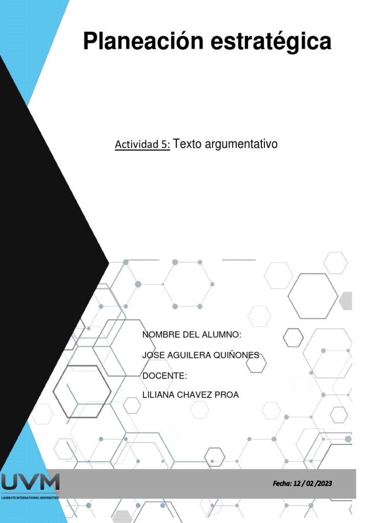 A5 - JAQ - PE (Planeacion Estrategica UVM) | PDF | Business | Economias A5 - JAQ - PE (Planeacion Estrategica UVM) | PDF | Business | Economias