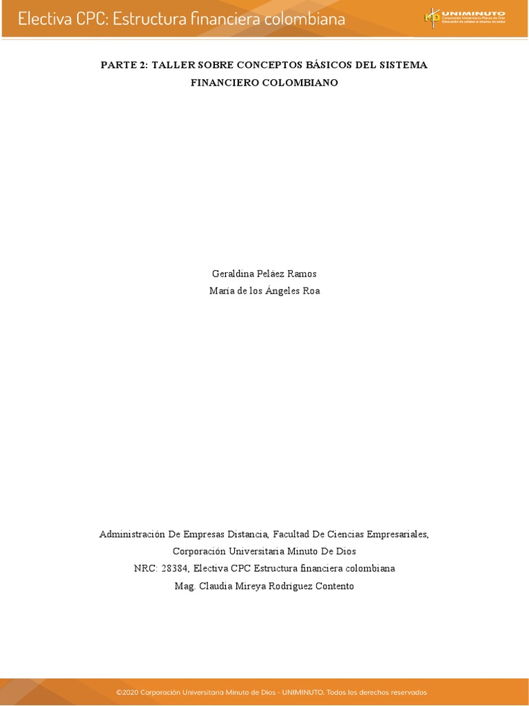 Uni2 - Act4 - Parte 2 - TAL - SOB - CON - BaS - SIS - FIN1 | PDF | Bolsa | Sistema financiero