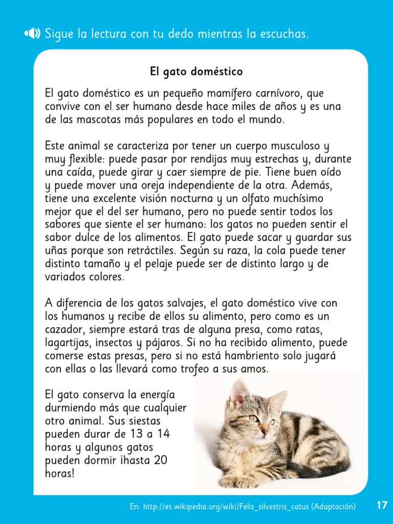 Información sobre el gato doméstico | PDF
