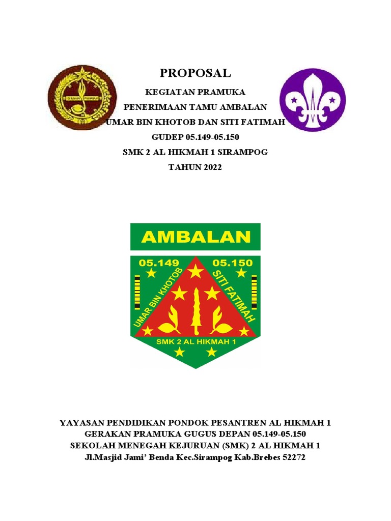 Proposal Penerimaan Tamu Ambalan (Pta) | PDF