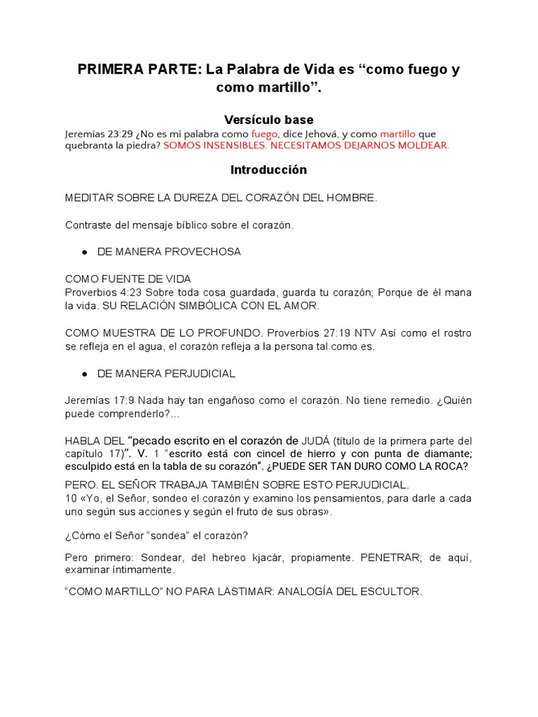 Como Fuego, Como Martillo. | PDF | Contenido bíblico