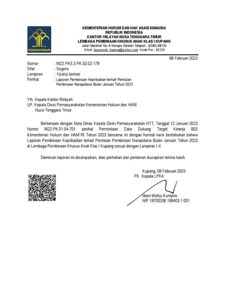 Laporan Penilaian SPPN Jan 2023 | PDF