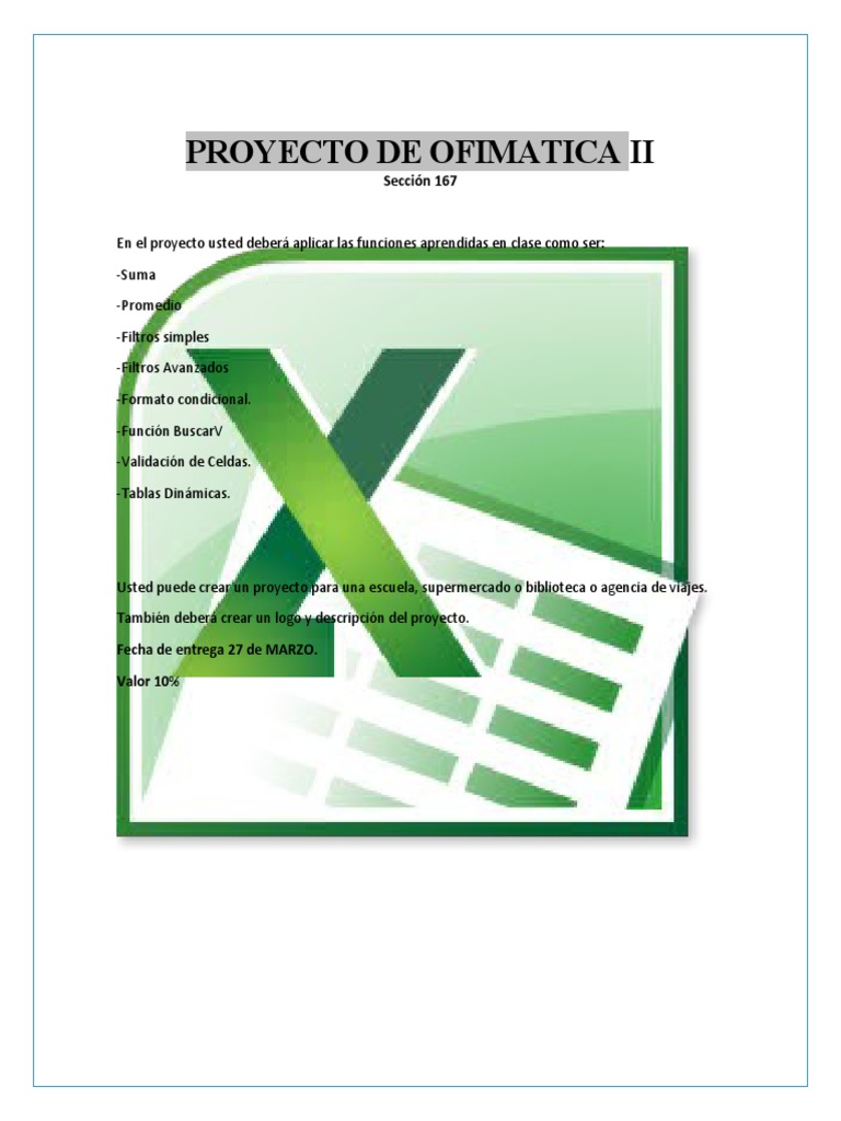 Proyecto Ofimatica Avanzada - 167 | PDF