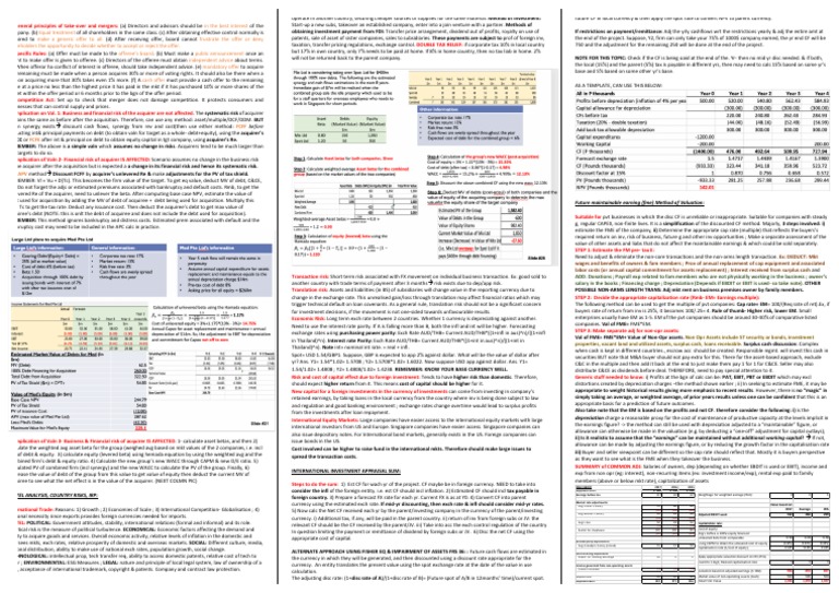 Valuation Cheat Sheet | Download Free PDF | Valuation (Finance) | Investing