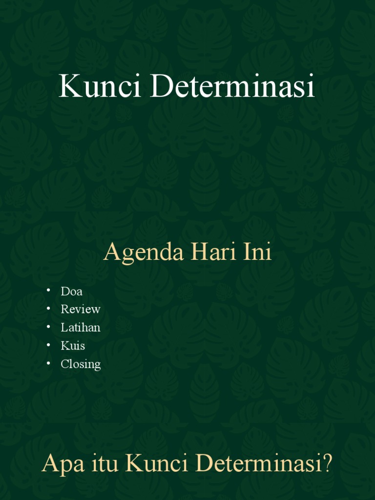 Panduan Kunci Determinasi Hewan dan Tumbuhan | PDF | Pengembangan Diri ...