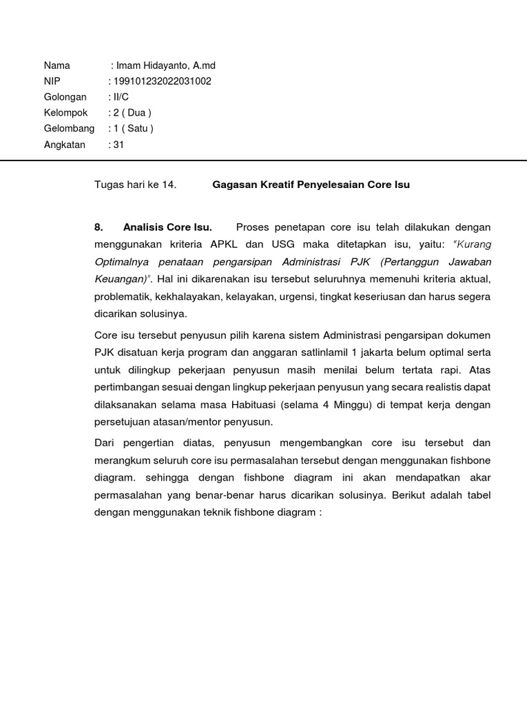 Gagasan Kreatif Core Isu | PDF