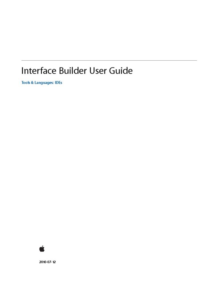 Apple Interface Builder UserGuide | PDF | Xcode | Class (Computer Programming)