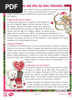 Comprensión Lectora Día de San Valentin | PDF