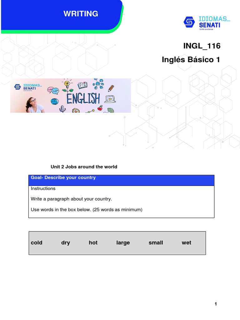 Ingl-116 - B1 - Writing - Task-Unit 2 | PDF