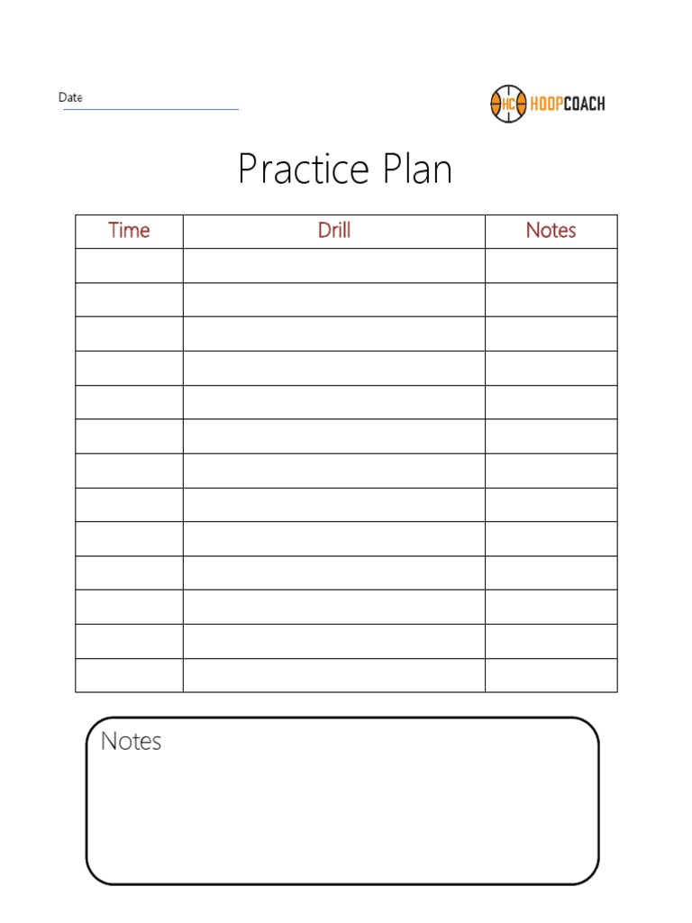 Basketball Practice Plan Template | PDF