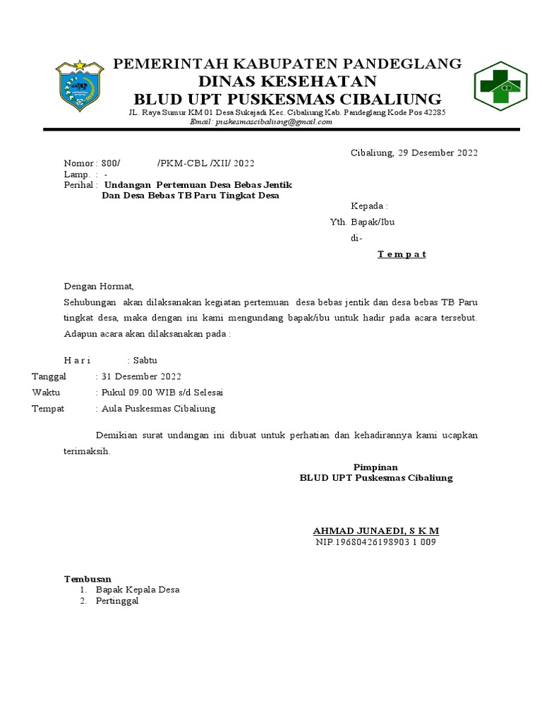 Contoh Surat Undangan | PDF