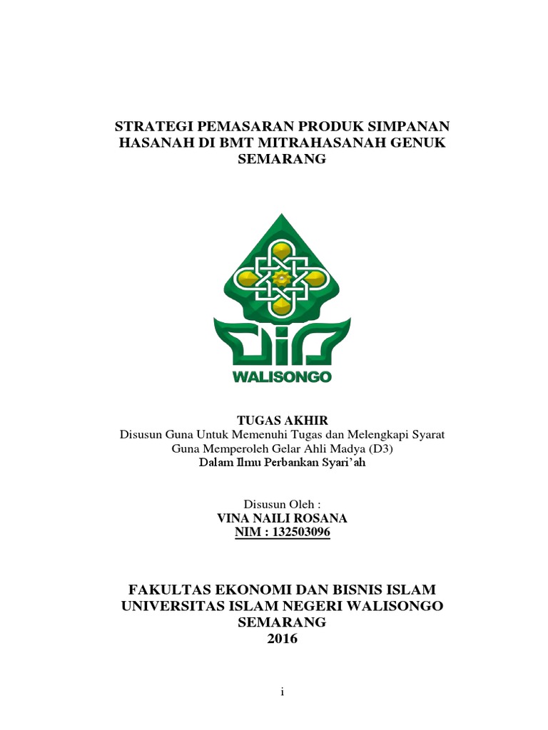 Strategi Pemasaran Simpanan Hasanah | PDF