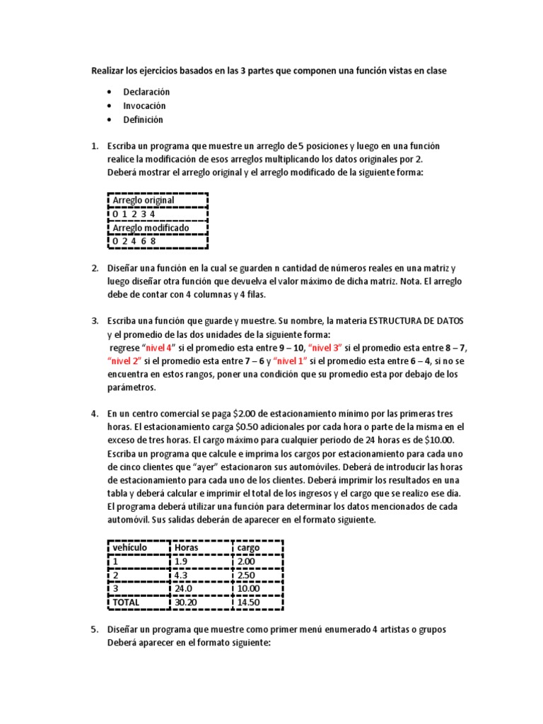 Tarea Funciones | PDF | Informática