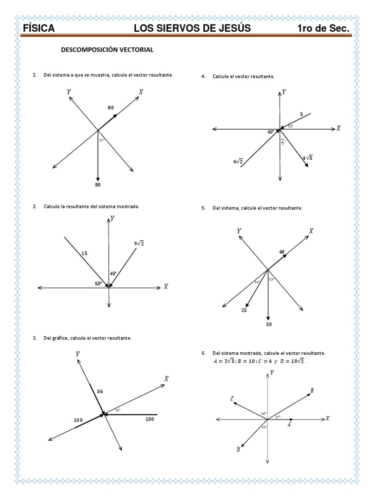 Vectores 1ro Sec. | PDF | Vector Euclidiano