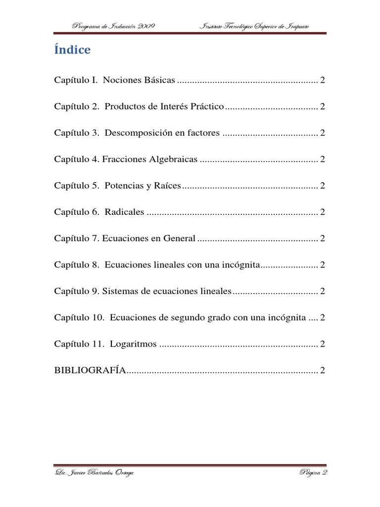 Capitulo 1 y 2 Algebra | PDF | Multiplicación | Matemáticas