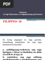 Expressions Column Writing Filipino | PDF