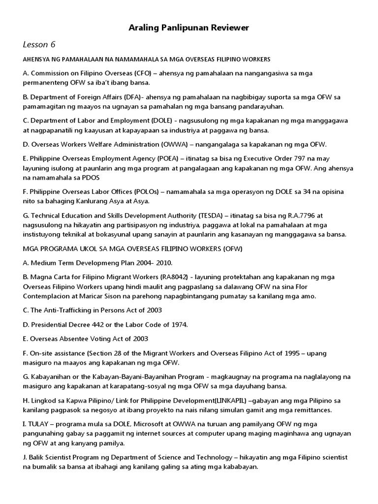 Reviewer For 2ND QUARTER EXAM | PDF