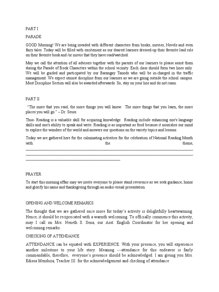 Script Reading Month | Download Free PDF | Cognitive Science | Behavior Modification