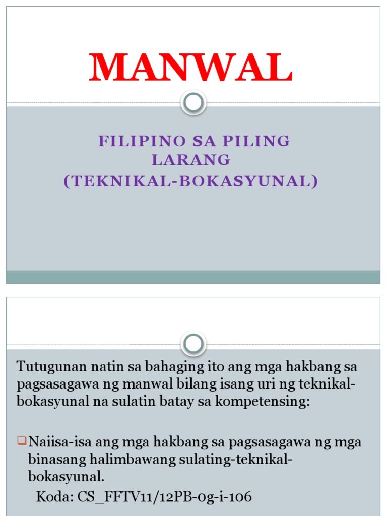 Piling Larang - Aralin 4 | PDF